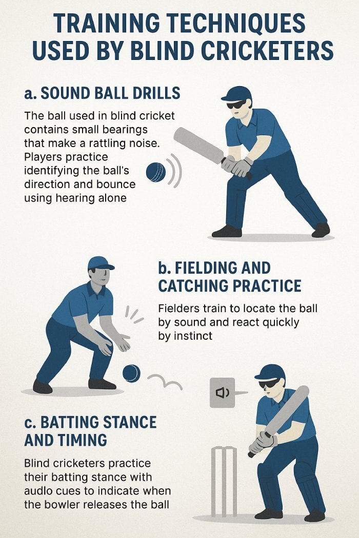 How Players Train for Blind Cricket: Techniques, Tools & Fitness